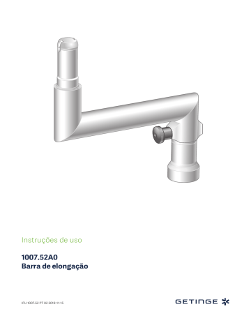 Getinge 100752A0 Bar extension Instruções de operação | Manualzz