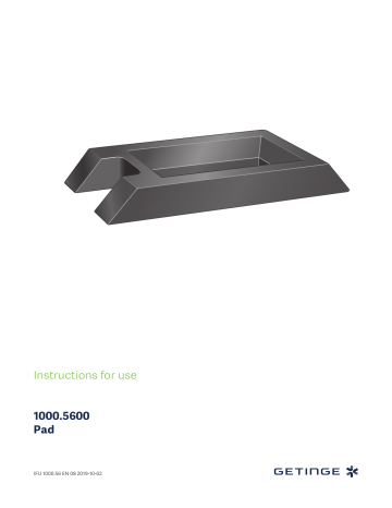 Getinge 000000000010005600 Pad Instructions for Use | Manualzz