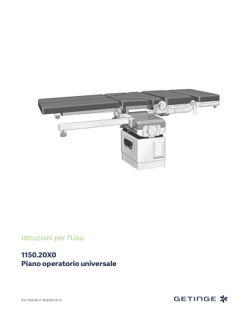 Getinge 115020D0 / OR-table top for trauma and orthopaedics Istruzioni ...