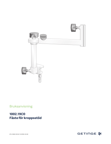 Getinge 100219C0 Fixture for body supports Bruksanvisningar | Manualzz