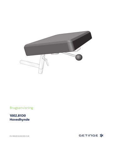 Getinge 100281D0 Head rest narrow model Betjeningsvejledning | Manualzz