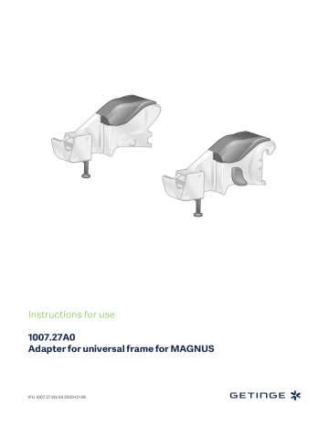 Getinge 100727A0 Adapter for Magnus Instructions for Use | Manualzz