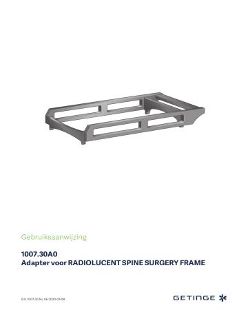 Getinge 100730A0 Adapter for spine surgery frame Handleiding | Manualzz