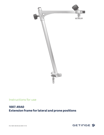 Getinge 100749A0 Traction frame Instructions for Use | Manualzz