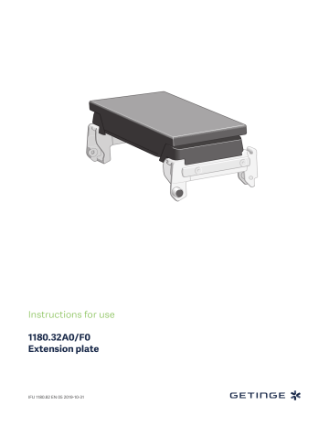 Getinge 118032F0 Extension plate Instructions for Use | Manualzz