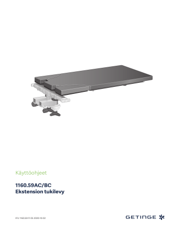 Getinge 116059AC Table top for traction Kasutusjuhend | Manualzz