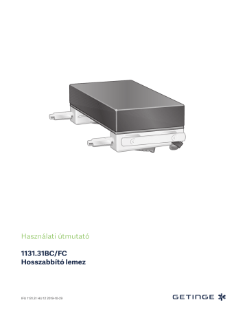 Getinge 113131FC Extension plate (80mm SFC), US-coded Instructions for ...