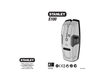 Stanley STHT77403 - Stud Sensor 100 Instructions | Manualzz