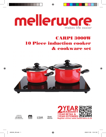 Mellerware 46043A Pack 10 Piece Black Induction Cooker And Pot Set ...