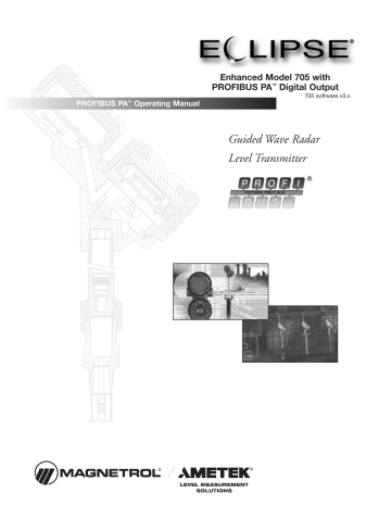 Magnetrol Eclipse Enhanced 705 Profibus Instruction Manual | Manualzz