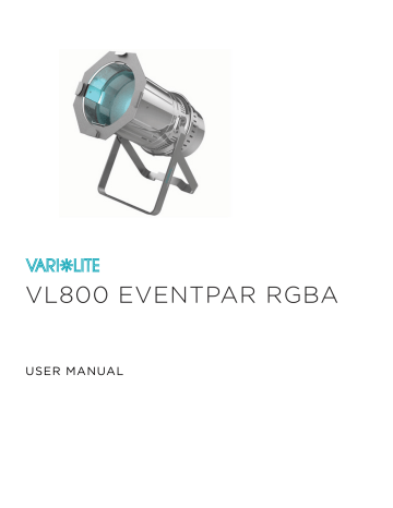 Vari-Lite VL800 EVENTPAR, RGBA User Manual | Manualzz