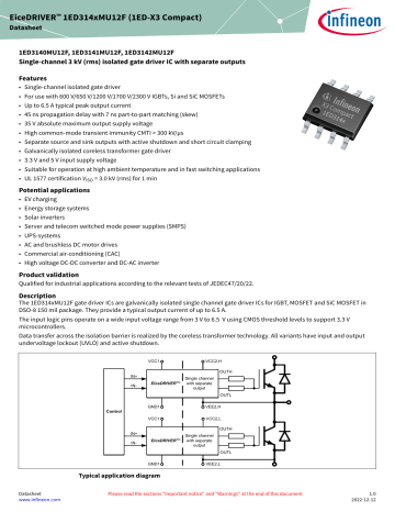 Infineon 1ED3141MU12F Gate Driver Data Sheet | Manualzz