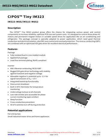Infineon IM323-M6G IPM Data Sheet | Manualzz