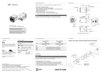 Baumer VLXT-123M.FO VLXT camera Quick Start Guide | Manualzz