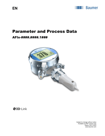 Baumer AFI4 Conductivity measurement Operating instructions | Manualzz