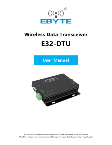 Ebyte E32-DTU User Manual | Manualzz