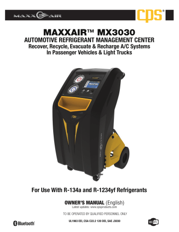 CPS Products MX3030 | R-134a and R-1234yf Refrigerant Management System ...