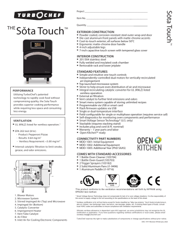 Turbochef Sota Service Manual