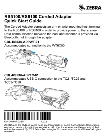 Zebra RS5100/RS6100 Quick Start Guide | Manualzz