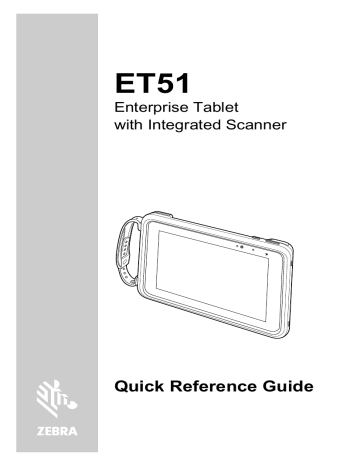 Zebra ET51 Quick Reference Guide | Manualzz