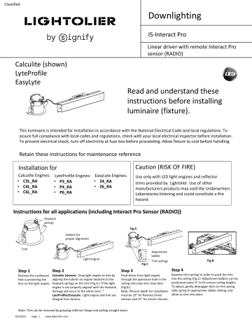 Lightolier Calculite Recessed Linear Driver and Interact Install ...