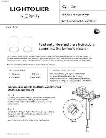 Lightolier Cylinder Recessed Remote Driver and Interact Install ...