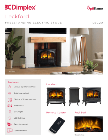 Dimplex LEC20 Leckford Product sheet | Manualzz