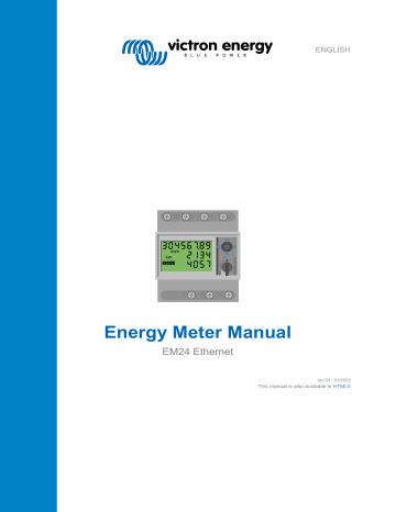 Victron Energy Energy Meter EM24 Ethernet Owner Manual | Manualzz