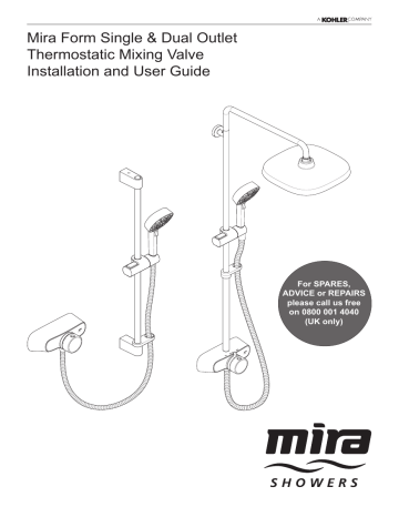 Mira Form Dual Mixer shower Outlet Installation & User Guide | Manualzz