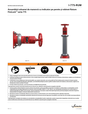 Victaulic FireLock™ Series 775 Butterfly Valve Wall Post Indicator ...
