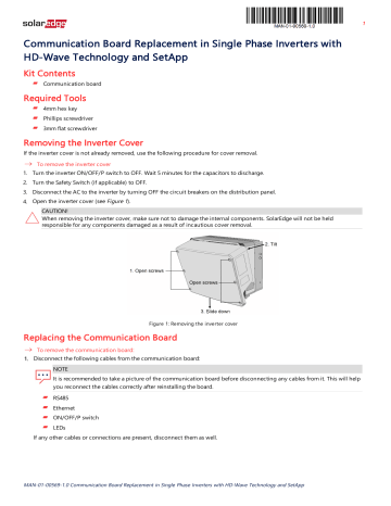 SolarEdge Communication Board Installation Guide | Manualzz