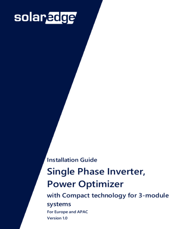 SolarEdge Single Phase Inverter,Power Optimizer Installation Guide ...