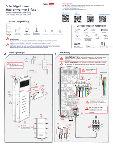 SolarEdge SolarEdge Home Hub-omvormer 3-fase Korte Installation manual | Manualzz