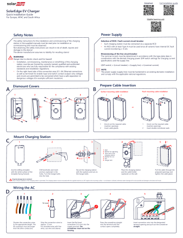 SolarEdge SolarEdge EV Charger Installation Guide | Manualzz
