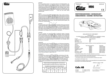 Calix M86 Assembly kit Installation Instructions | Manualzz