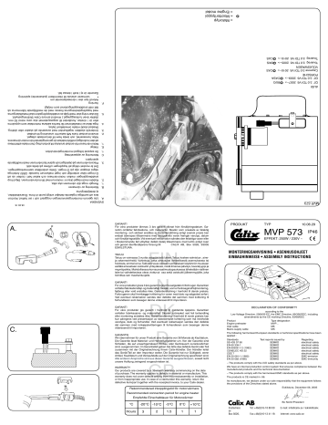 Calix RE573 Engine heater Installation Instructions | Manualzz