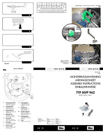 Calix RE962 Engine heater Installation Instructions | Manualzz