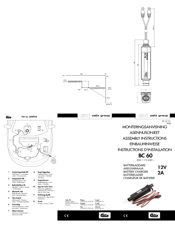 Calix BC60 Battery charger Installation Instructions | Manualzz