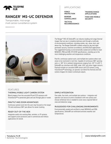 FLIR DefendIR Datasheet | Manualzz