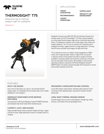 FLIR ThermoSight® T75 Datasheet | Manualzz