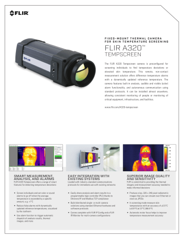 FLIR A320 Tempscreen Datasheet | Manualzz