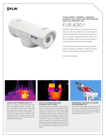 FLIR A310 f (Automation) Datasheet | Manualzz