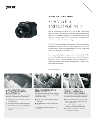 FLIR Vue Pro Datasheet | Manualzz