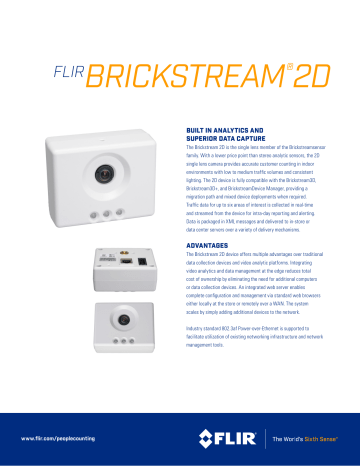 FLIR Brickstream 2D Datasheet | Manualzz