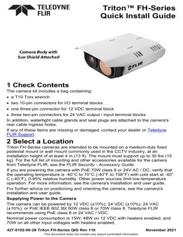 FLIR FH-Series R Quick Start Guide | Manualzz