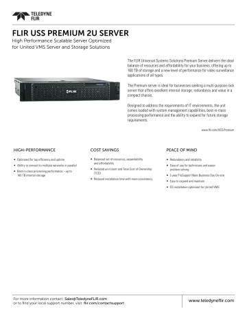 FLIR USS Premium 2U Server Datasheet | Manualzz