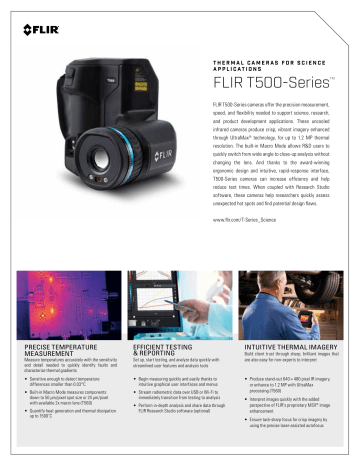 FLIR T560 (Science) Datasheet | Manualzz
