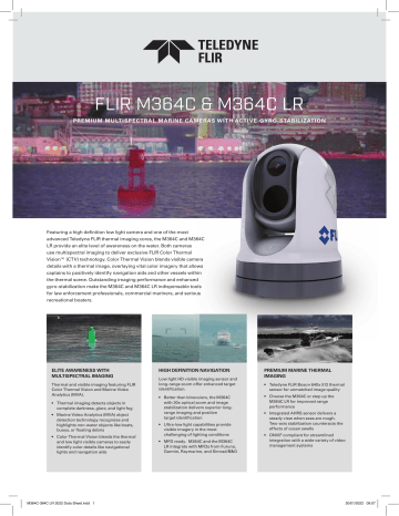 FLIR M364C LR Datasheet | Manualzz