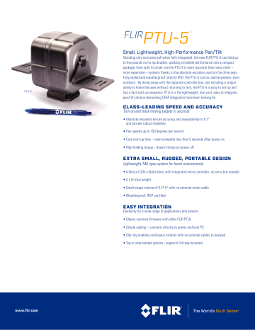 FLIR PTU-5 Datasheet | Manualzz