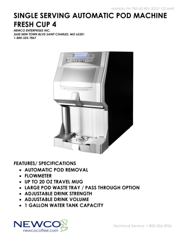 Newco Fresh Cup 4 Technical & Service Manual | Manualzz